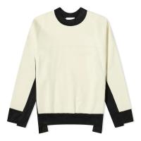 China Men Fleece Crew Neck Sweatshirt Loose Fit Paneled Long Sleeve Sweatshirt for sale
