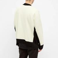 China Men Fleece Crew Neck Sweatshirt Loose Fit Paneled Long Sleeve Sweatshirt for sale