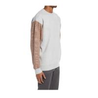 China Men Bold Plaid Sleeves Sweatshirt 80 Cotton 20 Polyester sweatshirt for sale