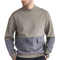 China 100 Cotton 250gsm Men Plain Crew Neck Sweatshirt Heavyweight Crewneck Sweatshirt for sale