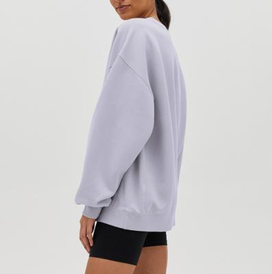 China Autumn Oversized Pullover Women'S Wool Blank O Neck Sweatshirts for sale