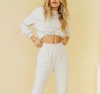 China 100 Cotton Blank Oversized Sweatshirts Long Sleeve Sweatshirt Crop Top Women Casual Sweatshirts for sale