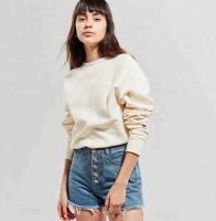 China Soft Plain Crew Neck Sweatshirt Women Pullover Crew Sweatshirt for sale
