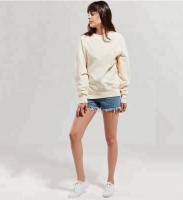 China Soft Plain Crew Neck Sweatshirt Women Pullover Crew Sweatshirt for sale