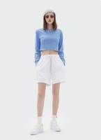China 100% Cotton Plain Crew Neck Sweatshirt Ladies Crop Sweatshirts for sale