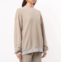 China Fashion Custom Girls Plain Crew Neck Sweatshirt Women Blank Jumper Sports Suit for sale