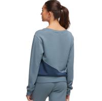China Plain Triangle Color Block Women Pullover Sweatshirt 260gsm Plain Crew Neck Sweatshirt for sale