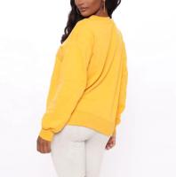 China Crew Neck Dropped Shoulders Sleeve Oversize Blank Plain Colored Sweatshirts For Women for sale