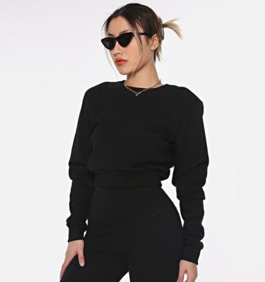 China Graphic Crewneck Sweatshirt Cotton Plain Oversized Graphic Sweatshirt For Women for sale