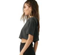 China Blank Crop Top Tee Shirt Plain Crop T Shirts For Women for sale