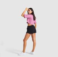 China 100 Cotton Blank T Shirts Graphic Boxy Crop Top Sexy Women Short Sleeve Gym for sale