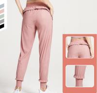 China 100% Nylon Women'S Sportswear Pants Sportswear Joggers Plain Color Casual Harem for sale