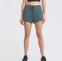 China Womens Fitness Running Shorts High Waist Sports Workout Shorts With Pockets for sale