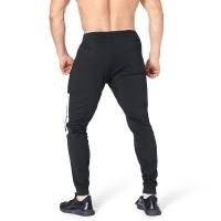 China 65% Cotton Drawstring Black Training Sportswear Joggers Men'S Running Pants for sale