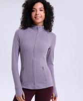 China Long Sleeve Women Tops Sports Track Jackets Purple Sport Coat for sale