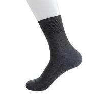 China Bulk Black White 100 Cotton Plain Coloured Socks Business Socks For Men for sale