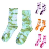 China Flower Smile Thermal Slouch Pastel Vintage Colourful Sublimation Embroidery Winter Men Socks for sale