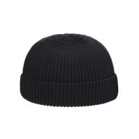 China Warm Ribbed Ski Hat Retro Beanies And Caps Brimless Winter Hats Men Fisherman Beanie Cap for sale