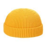 China Warm Ribbed Ski Hat Retro Beanies And Caps Brimless Winter Hats Men Fisherman Beanie Cap for sale