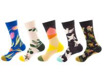 China Creative Breathable Fashion Colourful Long Striped Ankle Socks for sale