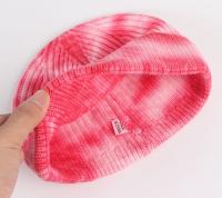 China Women'S Tie Dye 100 Acrylic Beanies And Caps Cuffed Warm Winter Knit Watch Hat Skull Cap for sale