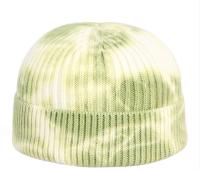 China Women'S Tie Dye 100 Acrylic Beanies And Caps Cuffed Warm Winter Knit Watch Hat Skull Cap for sale