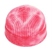 China Women'S Tie Dye 100 Acrylic Beanies And Caps Cuffed Warm Winter Knit Watch Hat Skull Cap for sale
