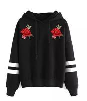 China Fashion Plain Pullover Sweater Hoodies V Neck Ladies Sweater Hoodie for sale
