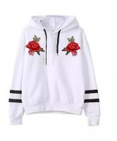 China Fashion Plain Pullover Sweater Hoodies V Neck Ladies Sweater Hoodie for sale