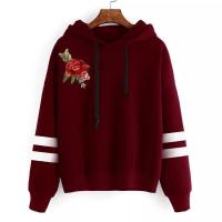 China Fashion Plain Pullover Sweater Hoodies V Neck Ladies Sweater Hoodie for sale