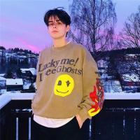 China 2021 Oversize Printing Smiling Face And Flame Men'S Hoodies & Sweatshirts Men'S Hoodies for sale