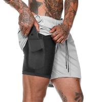 China Custom Mens Running Training Shorts With Pocket Workout Bodybuilding Gym Sports for sale