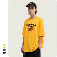China Spring And Summer Steak Meat Food Print Loose T-Shirt Short Sleeve 180g/m2 for sale