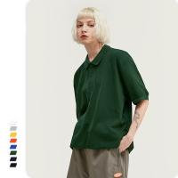 China Polo Neck Honeycomb Solid Lapel Short Sleeve T Shirt Breathable For Men Women for sale