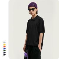 China Polo Neck Honeycomb Solid Lapel Short Sleeve T Shirt Breathable For Men Women for sale