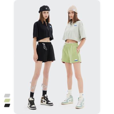 China Open Navel Short Sleeve Women'S Polo Sports Shorts For Spring And Summer for sale
