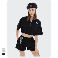 China Open Navel Short Sleeve Women'S Polo Sports Shorts For Spring And Summer for sale