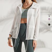 China Autumn Thin Women Athletic Hoodie Zipper Jacket Breathable for Running for sale