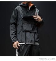 China Men Nylon Pullover Hooded Lightweight Windbreaker Jackets Waterproof for sale