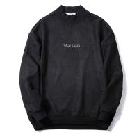 China 100% cotton Graphic Print Suede Plain Crew Neck Sweatshirt for sale