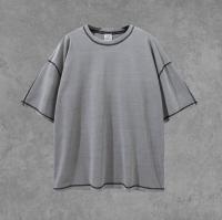 China Custom Contrast Stitch Thread Blank T Shirts Short Sleeves 2XL No Label for sale