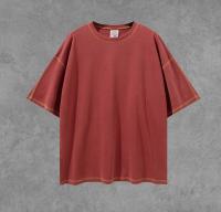 China Custom Contrast Stitch Thread Blank T Shirts Short Sleeves 2XL No Label for sale