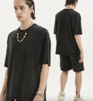 China Custom Contrast Stitch Thread Blank T Shirts Short Sleeves 2XL No Label for sale
