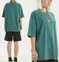 China Custom Contrast Stitch Thread Blank T Shirts Short Sleeves 2XL No Label for sale