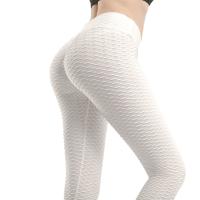 China High Waist Workout Jacquard Women's Sports Leggings Sexy Fitness Gym Stretch Tights for sale