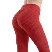 China High Waist Workout Jacquard Women's Sports Leggings Sexy Fitness Gym Stretch Tights for sale