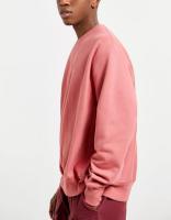 China Dropped Shoulder Fleece Crew Neck Sweatshirt Men Hoodies Pink Color for sale