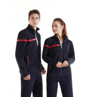 China Printed Plus Size Zip Up Running Track Jacket Sport Tracksuit for sale