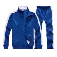 China Waterproof 100% Polyester Sportswear Tracksuits Slim Fit Custom Plain for sale