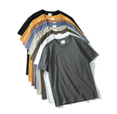 China Men'S 100% Cotton 210gsm Blank T Shirts Short Sleeve Compressed for sale